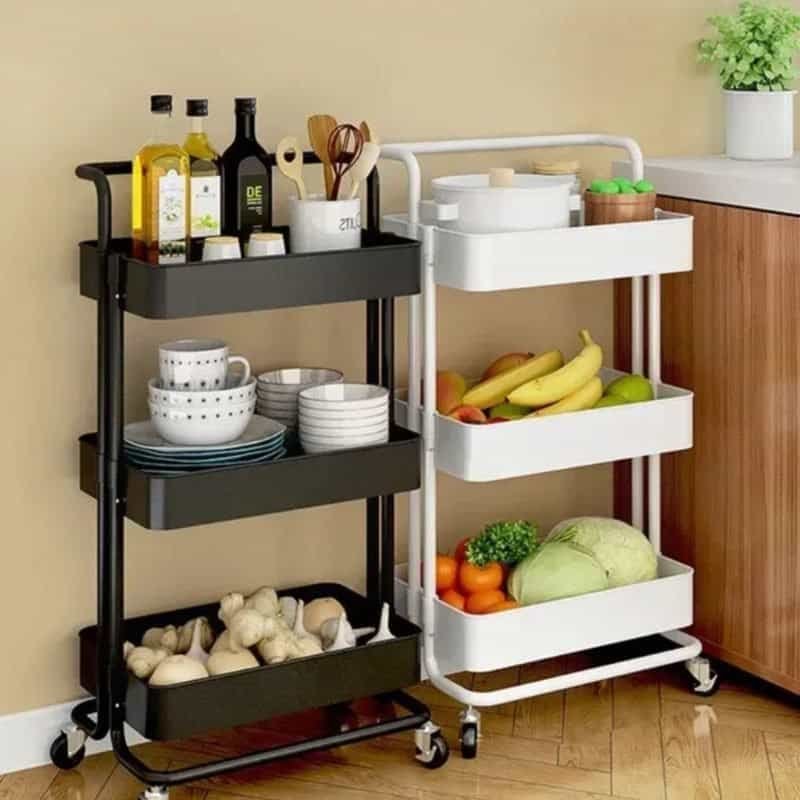 3 Layers Rolling Storage Rack - Luvly Household Collections