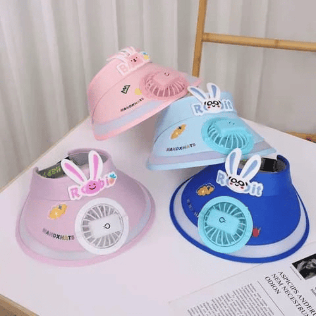 Kids Summer Hat With Fan - Luvly Household Collections