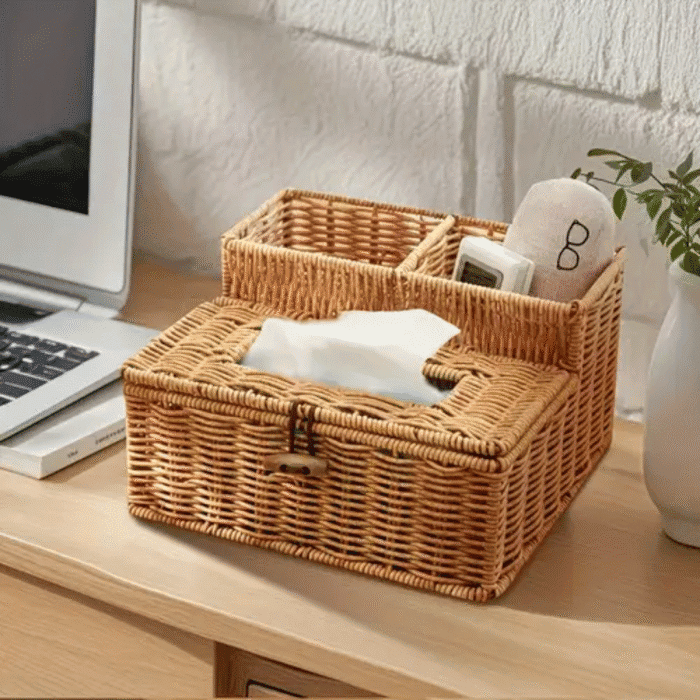 3-Slot Storage Organizer With Serviette Holder - Luvly Household ...