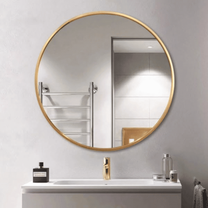 90cm Round Mirror For Bathroom Vanity - Luvly Household Collections