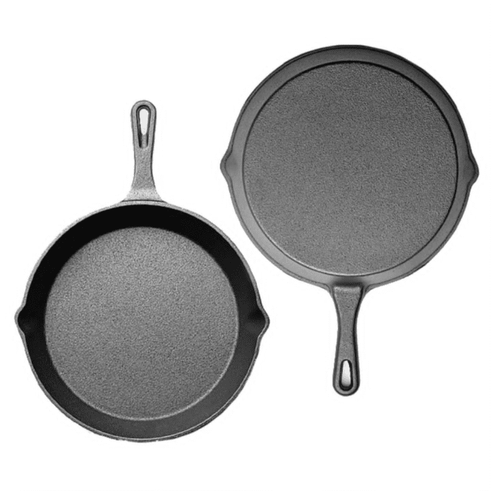 Extra Large 30cm Cast Iron Skillet Fry Pan - Luvly Household Collections