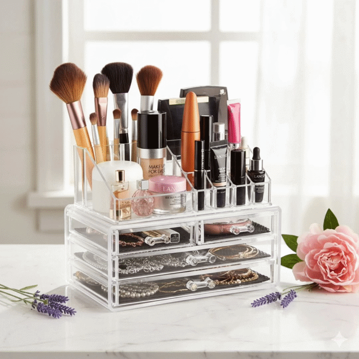 Transparent Acrylic Cosmetic Drawer Organizer - Luvly Household Collections