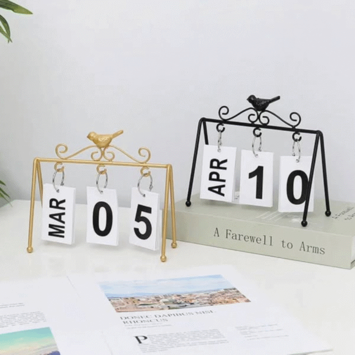 Flip Perpetual Calendar Decor - Luvly Household Collections