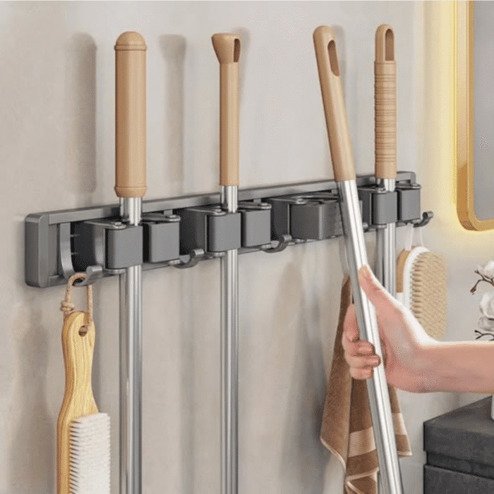 Wall Mounted Mop Holder - Luvly Household Collections