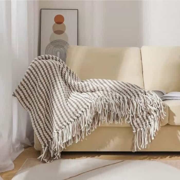 Boho Embroidered Throw Blanket - Luvly Household Collections